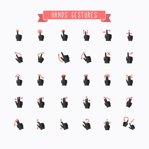 500+ Free Gesture Icons for Designers | DesignDrizzle | Free Resources ...