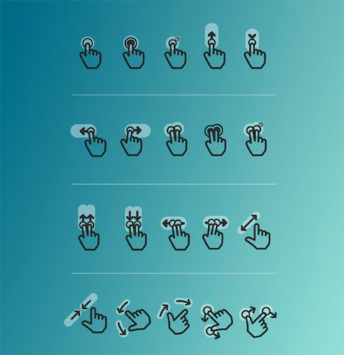 500+ Free Gesture Icons for Designers | DesignDrizzle | Free Resources ...