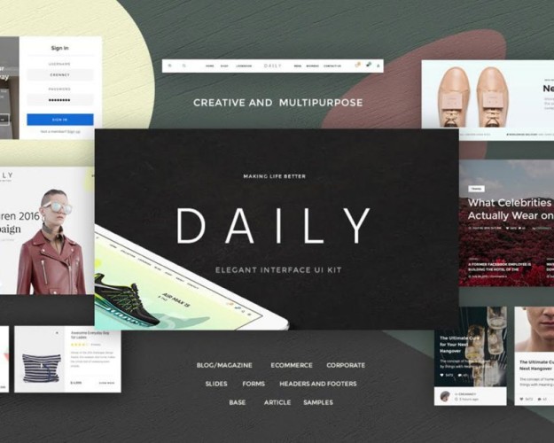 20+ Artistic Web UI Kits To Save Time and Money | DesignDrizzle | Free ...