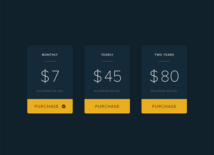 25 Creatively Designed Pricing Table Designs | DesignDrizzle | Free ...
