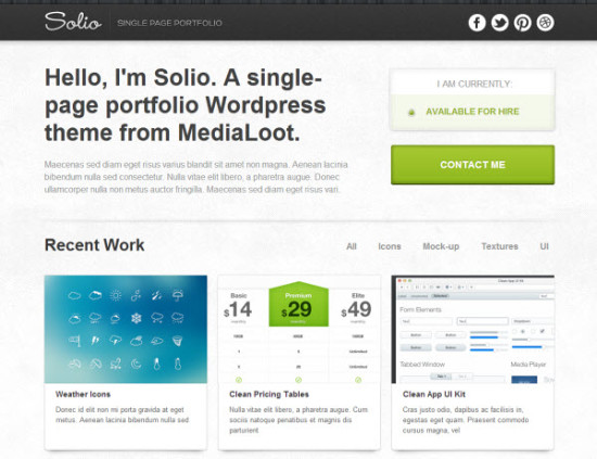 25 Simple and Eye-Catching Single-Page WordPress Themes | DesignDrizzle ...