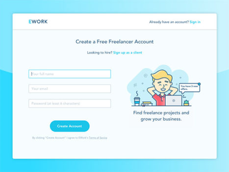 40 Stunning Sign Up Form Designs | DesignDrizzle | Free Resources for ...