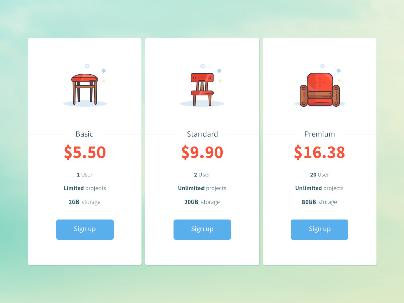 25 Creatively Designed Pricing Table Designs | DesignDrizzle | Free ...