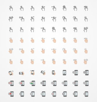 500+ Free Gesture Icons for Designers | DesignDrizzle | Free Resources ...