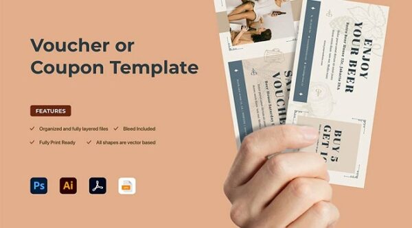 15+ Best Coupon & Voucher Print Templates | DesignDrizzle | Free ...
