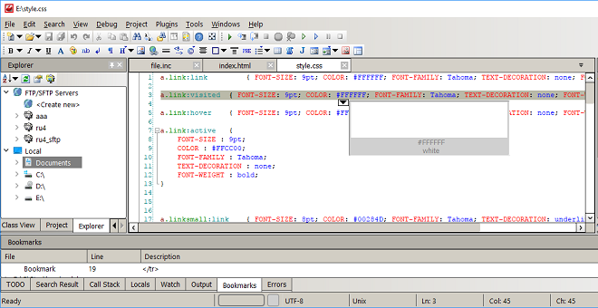 Codelobster Ide Free Editor For Javascript Css Php And Html Designdrizzle Free Resources